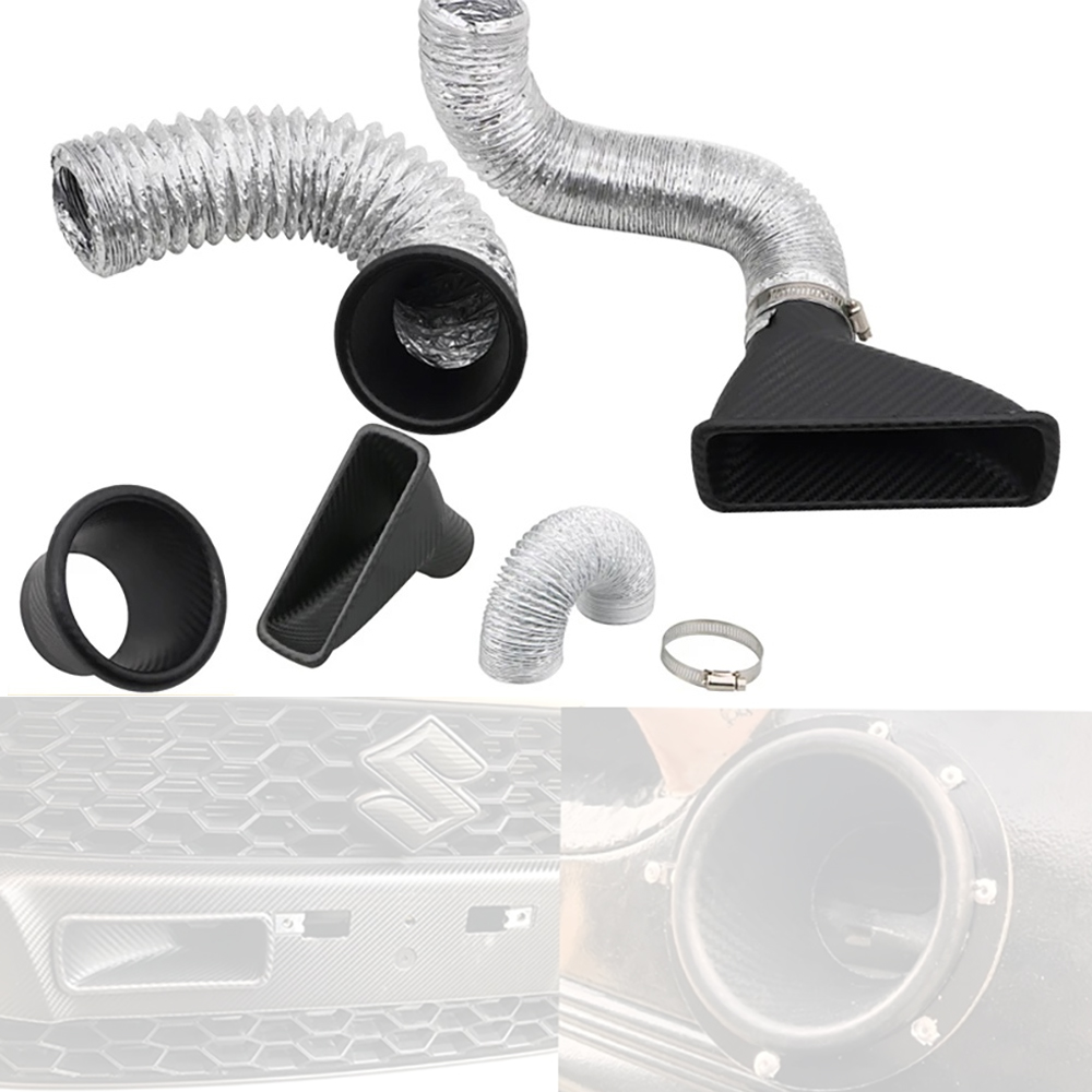 Air Intake Vent Car Front Bumper Grille Inlet Pipe Kit Injection System ...