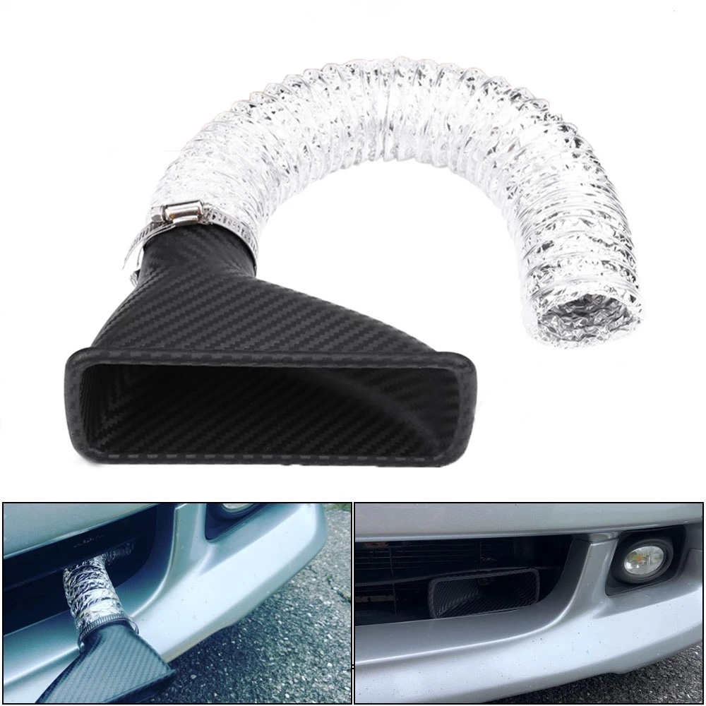Air Intake Vent Car Front Bumper Grille Inlet Pipe Kit Injection System ...