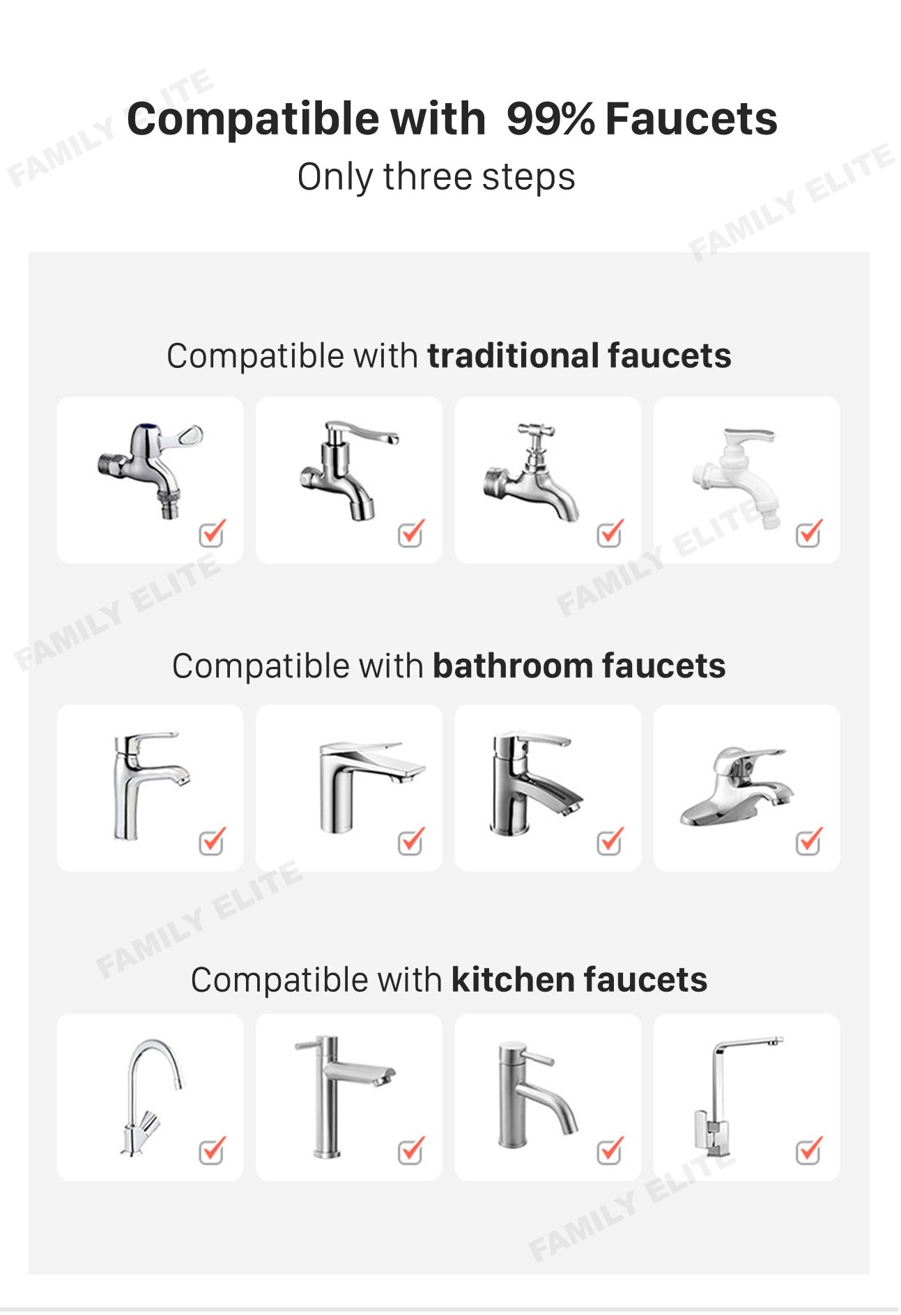 【MY STOCK】SOGEE Foam Pull-Out Extension Booster Faucet Set Extended ...