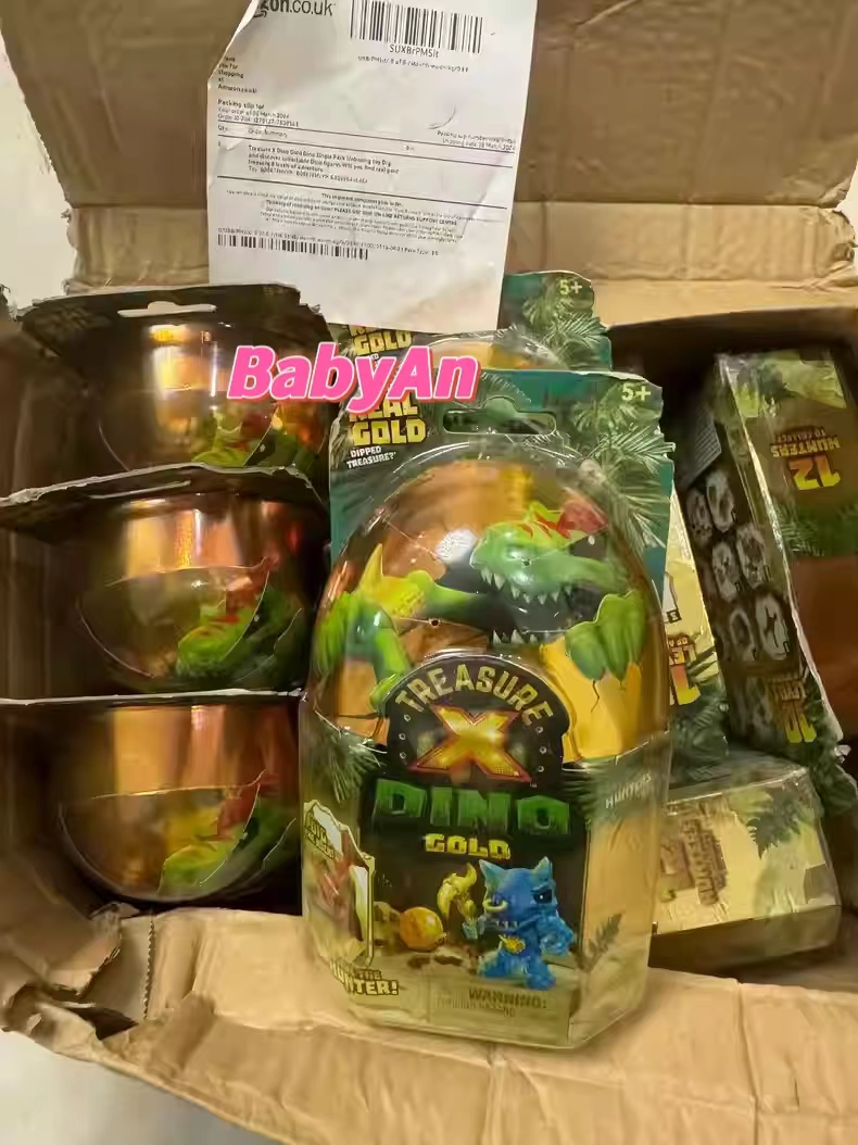 TREASURE X Dino Gold Dino Single Pack Unboxing Toy Dig and Discover ...