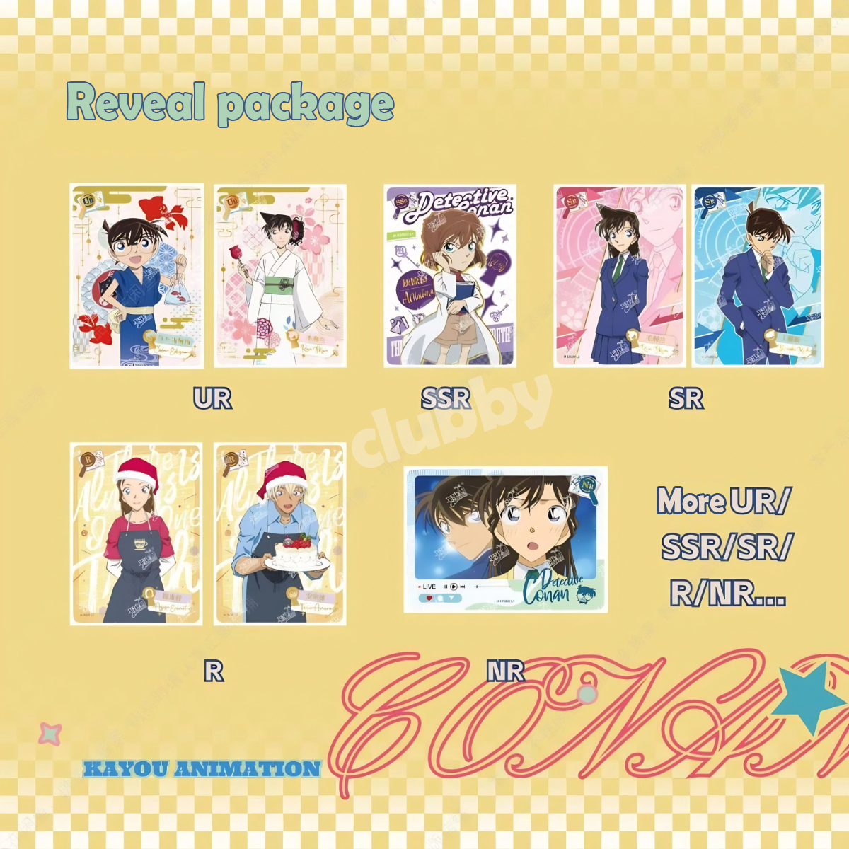 108Detective Conan Card Kayou Ran Mouri Kaitou Kid rare UR/GSR/SSR kad ...