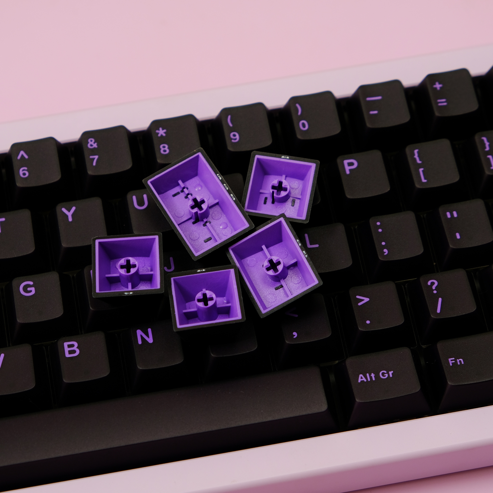 121 Keys/set Aifei Neon Light Klein Blue Pyga Keycaps ABS Double Shot ...