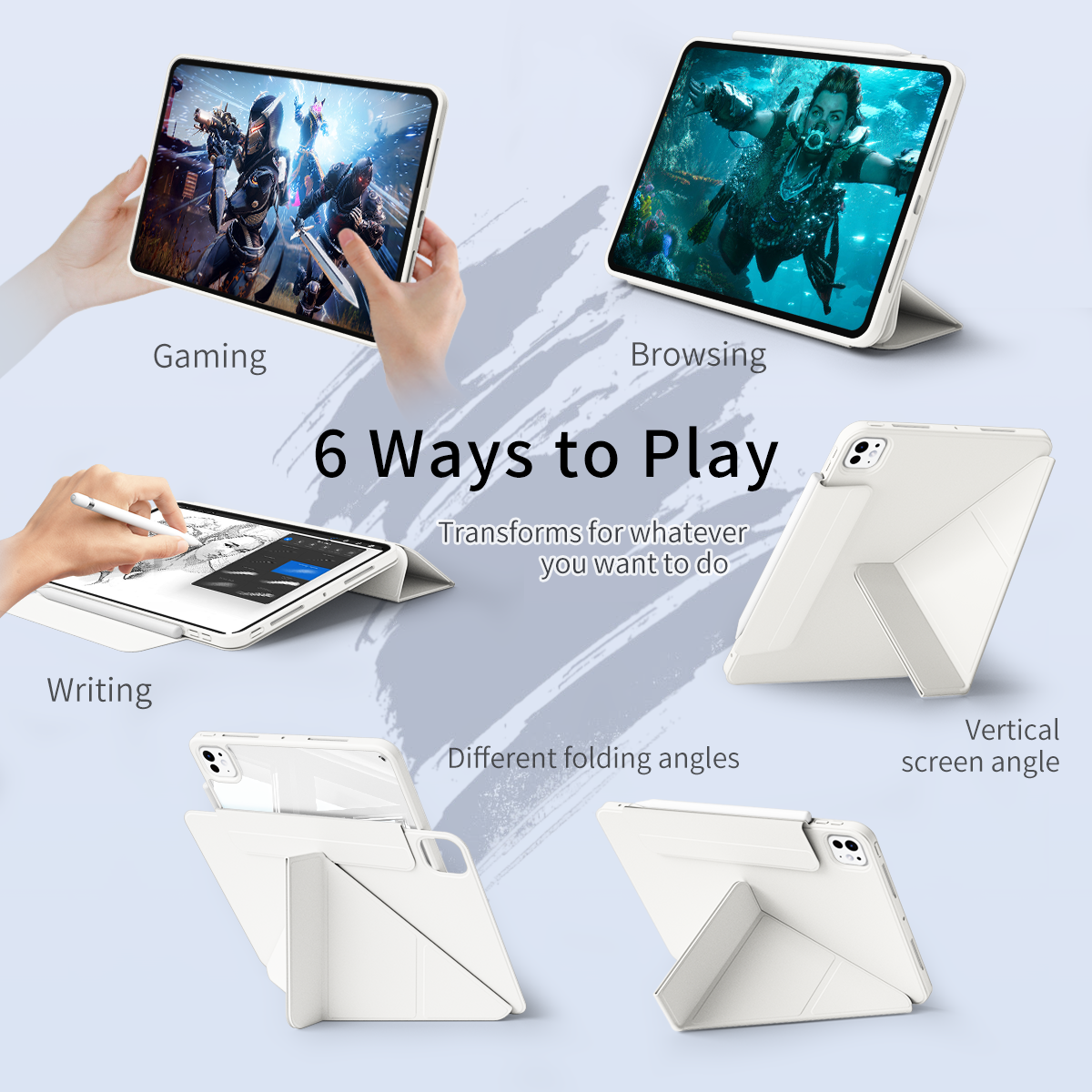 kenke ipad case Multifunctional magnetic shell detachable tablet case ...