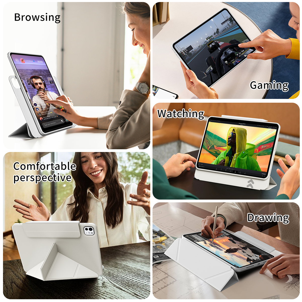 kenke ipad case Multifunctional magnetic shell detachable tablet case ...