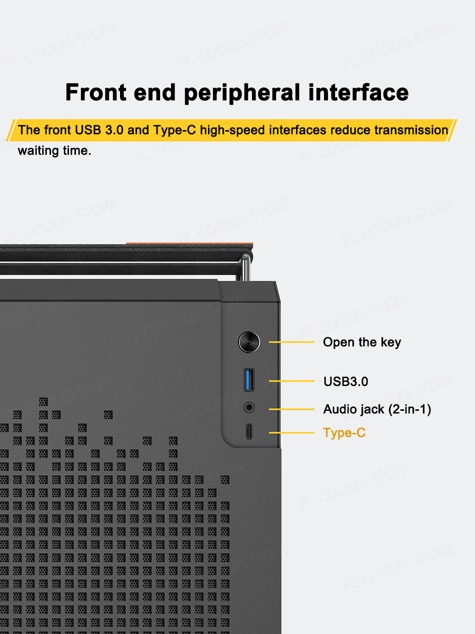 Power Train X300 MINI-ITX Handheld Computer Case Glass Side Transparent ...