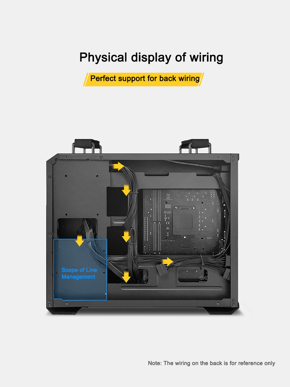 Power Train X300 MINI-ITX Handheld Computer Case Glass Side Transparent ...