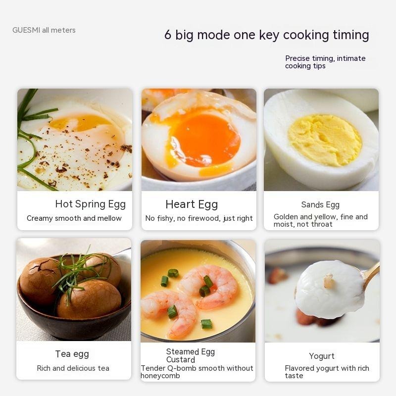 【LONGQU】 Egg Boiler Multi-Functional Egg Cooker for Breakfast Telur Maker Half Boiled Egg Maker ...