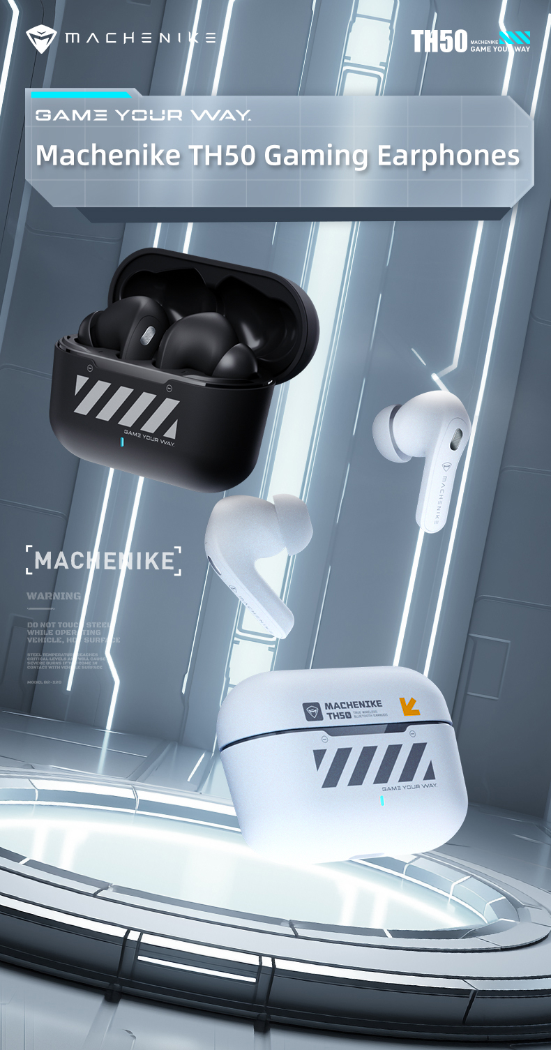 Machenike TH50 ANC Noise Reduction Bluetooth 5.4 Wireless Earphones ...