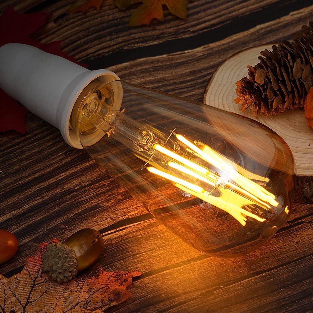 LED filament light brown glass Edison retro creative light bulb 220V ...