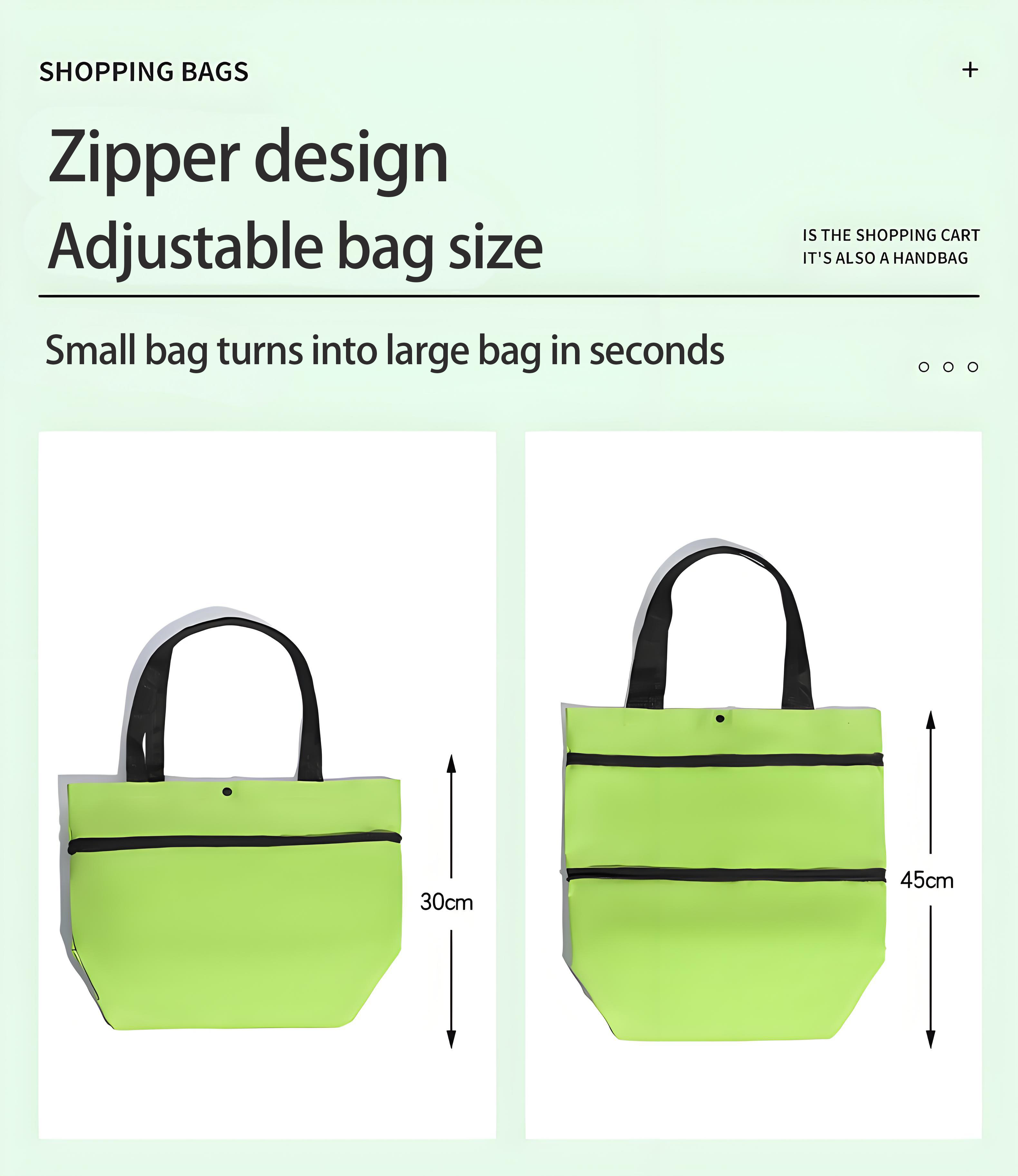 Portable Wheel Shopping Market Bag Trolley Bag Storage Bag [2in1 ...