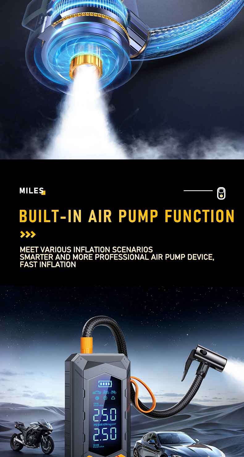 10000MAH Portable Air Pump 180PSI Pam Tayar Kereta Wireless Tire ...