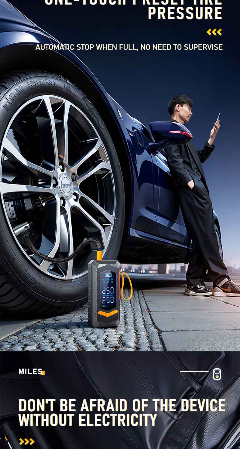 10000MAH Portable Air Pump 180PSI Pam Tayar Kereta Wireless Tire ...