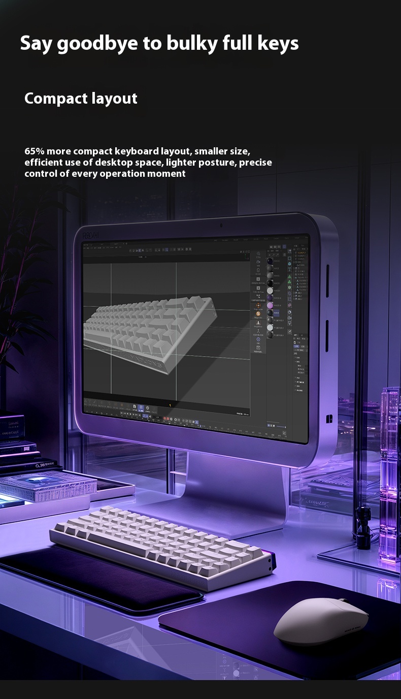 MADCATZ Nano68 Wired Magnetic Mechanical keyboard 65% Hot swappable RGB ...