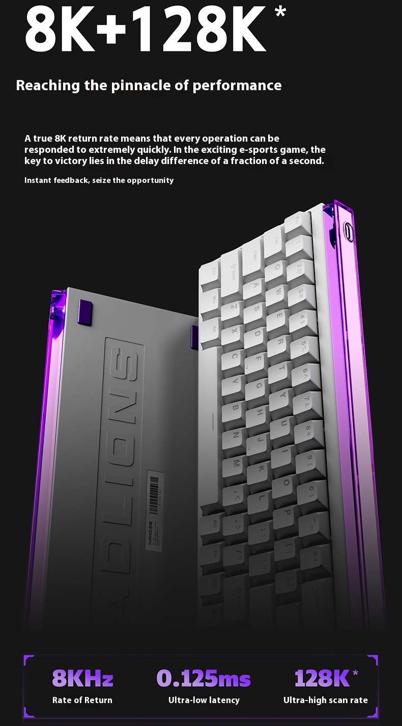 MADCATZ Nano68 Wired Magnetic Mechanical keyboard 65% Hot swappable RGB ...