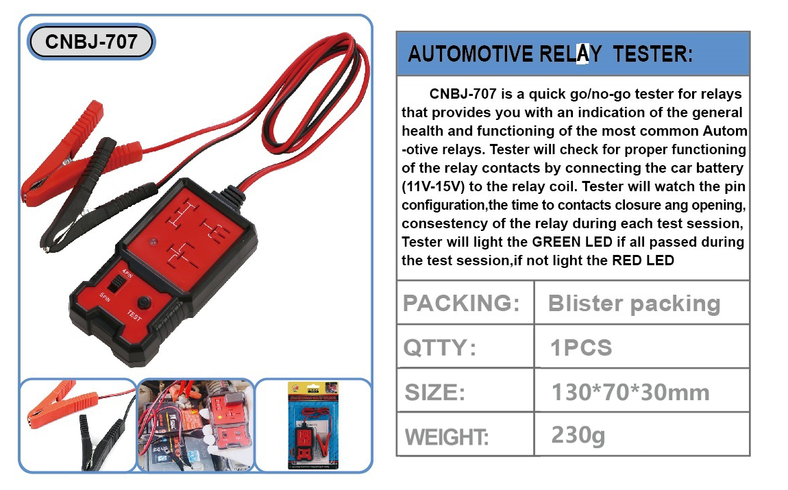 12V Car Relay Tester Universal Electronic Automotive Relay Test ...