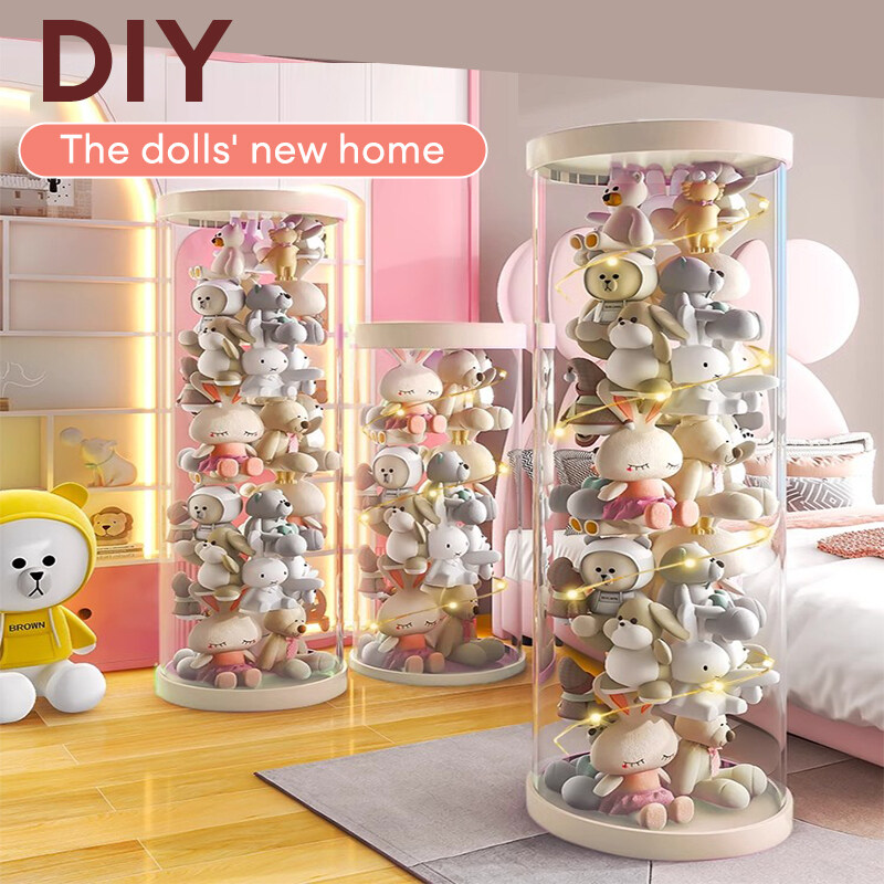 IKEA Plastic Toy Storage Bucket With Zippers Storage Box Rotatable Toys ...