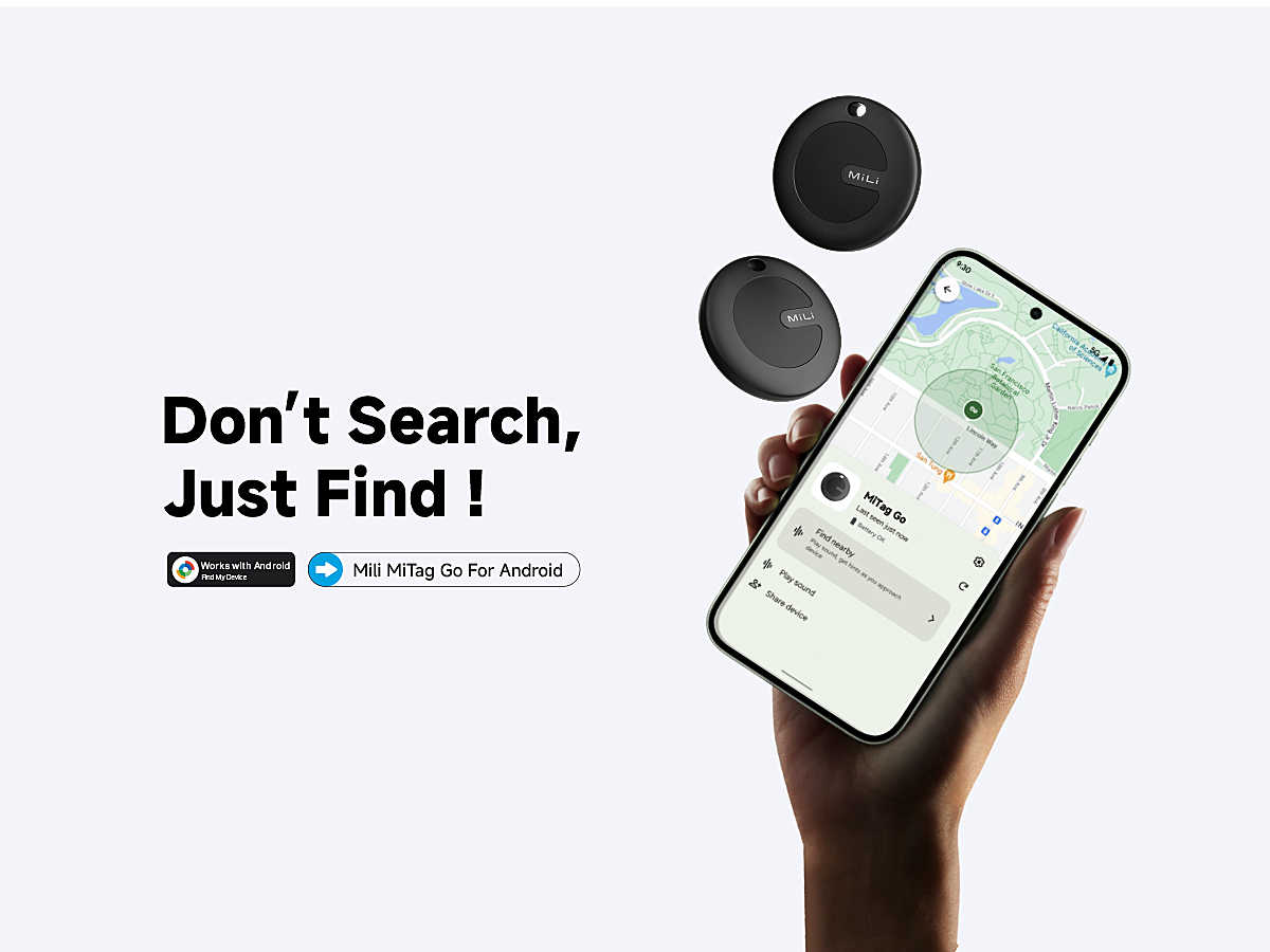 MiLi MiTag (IOS or Android) Go GPS Bluetooth Tracker For Android Keys Finder and Pet Locator ...