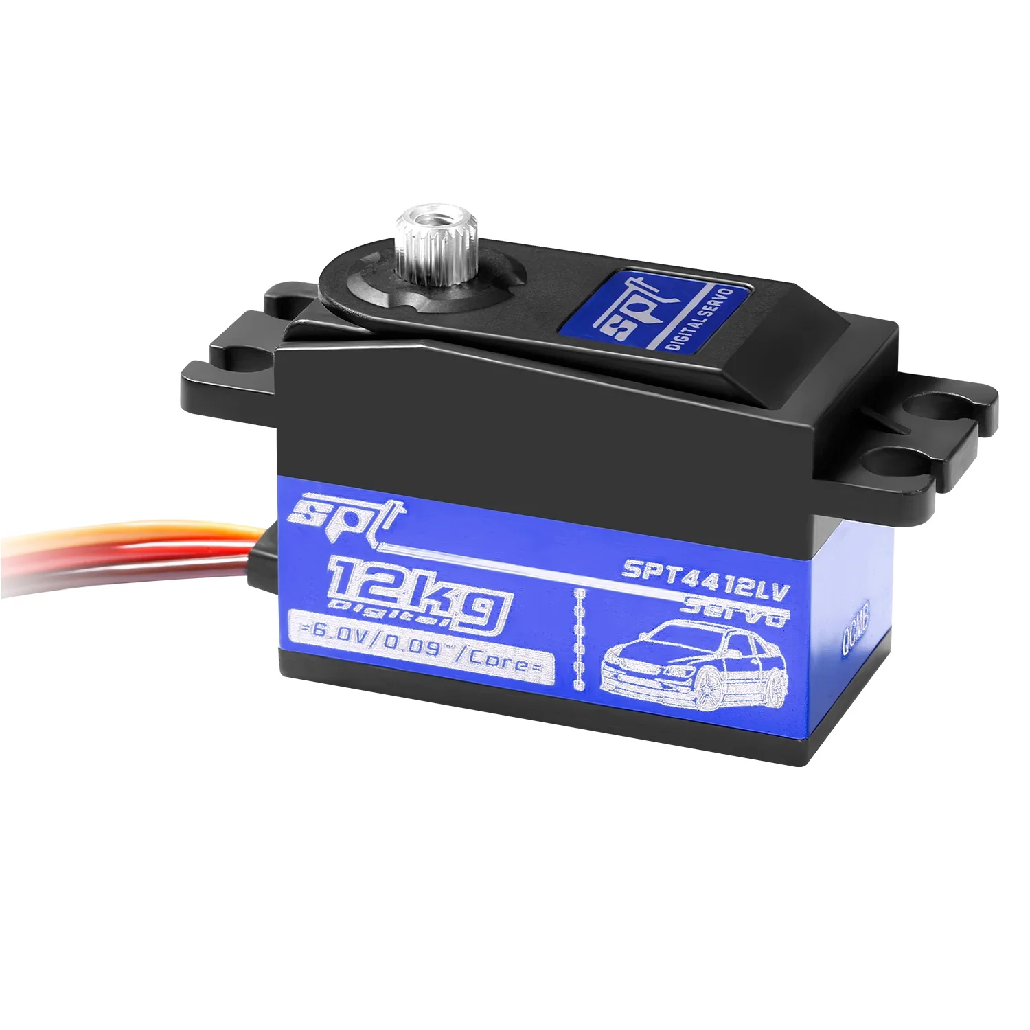 SPT 4412LV 12kg Metal Gear Standard Short Body Low Profile Digital Servo For RC Car Drift 1:10 1 ...