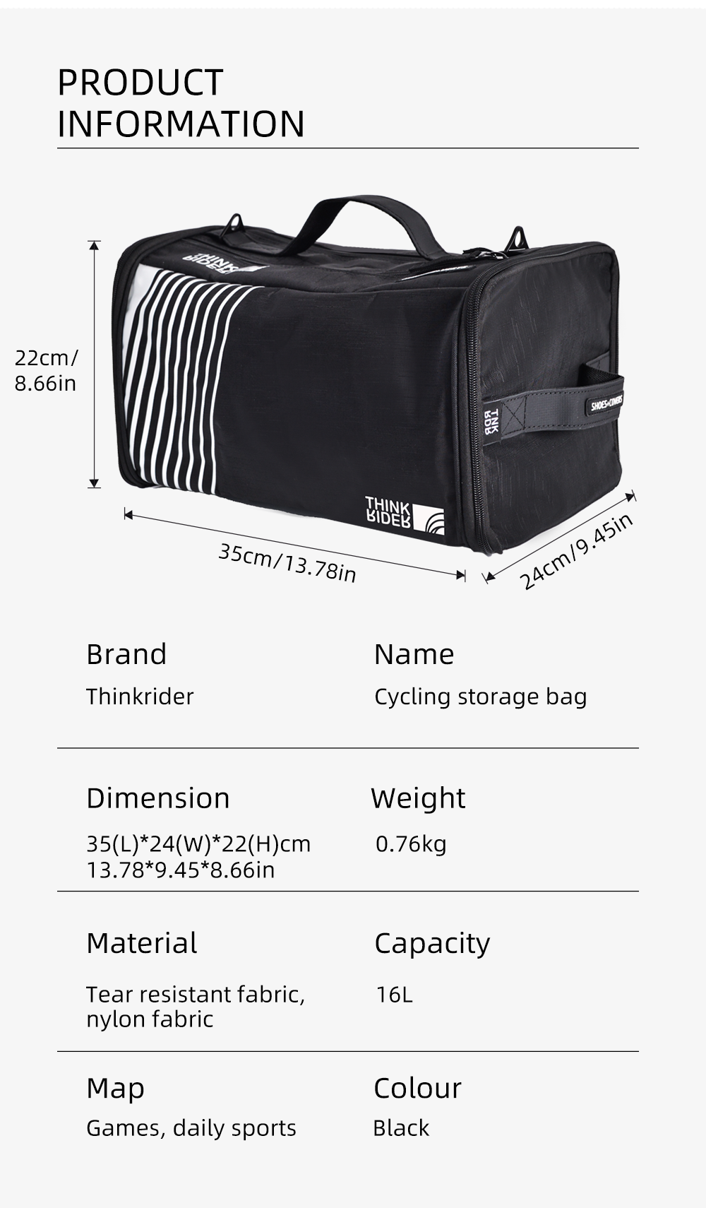 ThinkRider Race Day Essential Cycling Rain Bag Tote with bike helmet ...