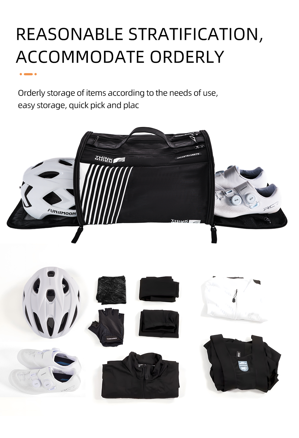 ThinkRider Race Day Essential Cycling Rain Bag Tote with bike helmet ...