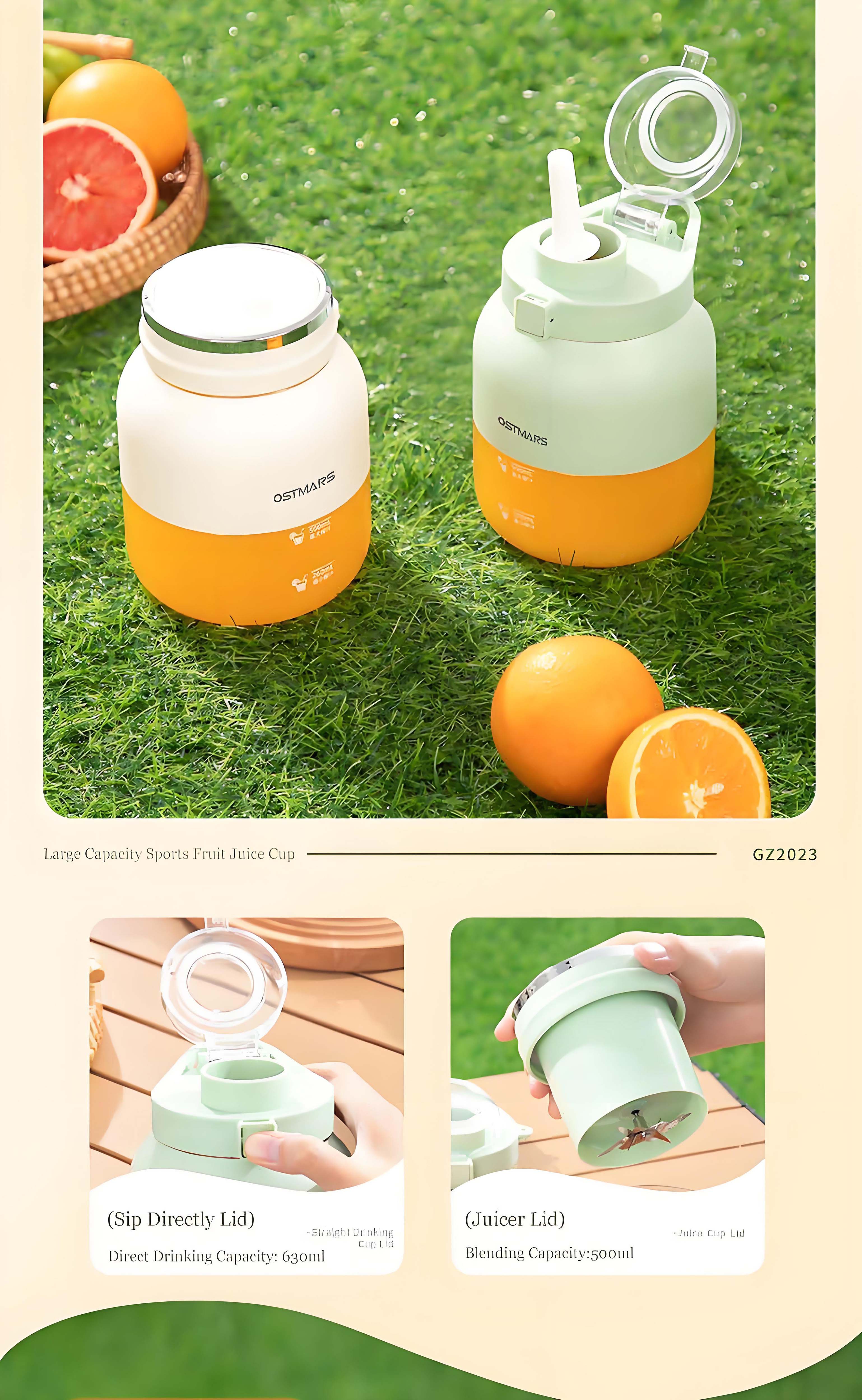 OSTMARS Mini juice Blender With Rubber Straw Cup juice blender portable ...