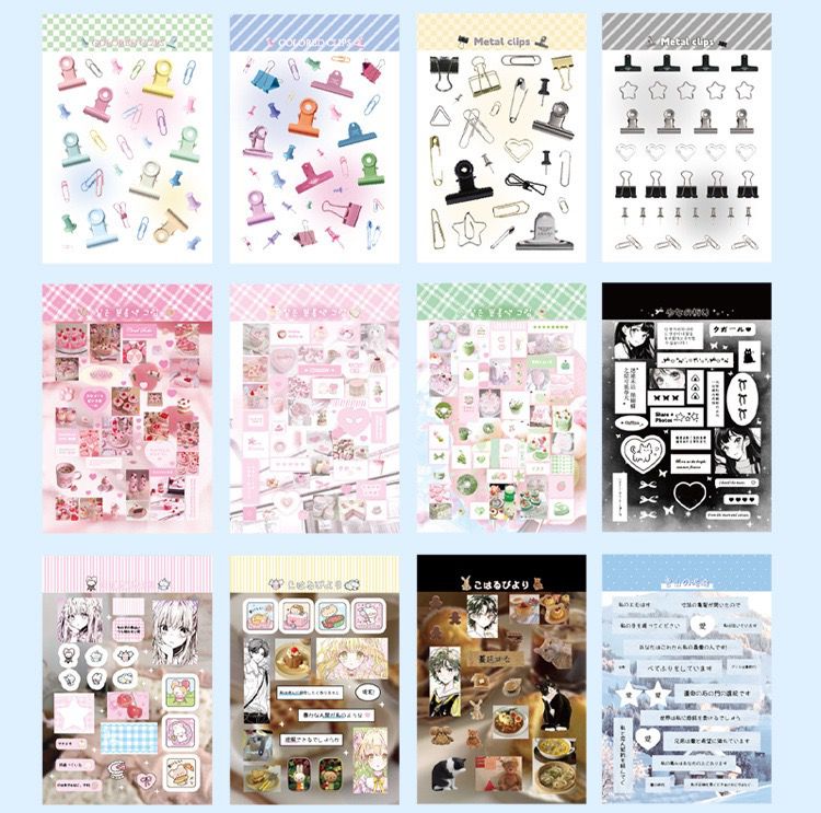 OHAYA | Multi-Element mini Sticker Book Mass Sales Pack Flashing Coil Sticker Book diy Handbook ...