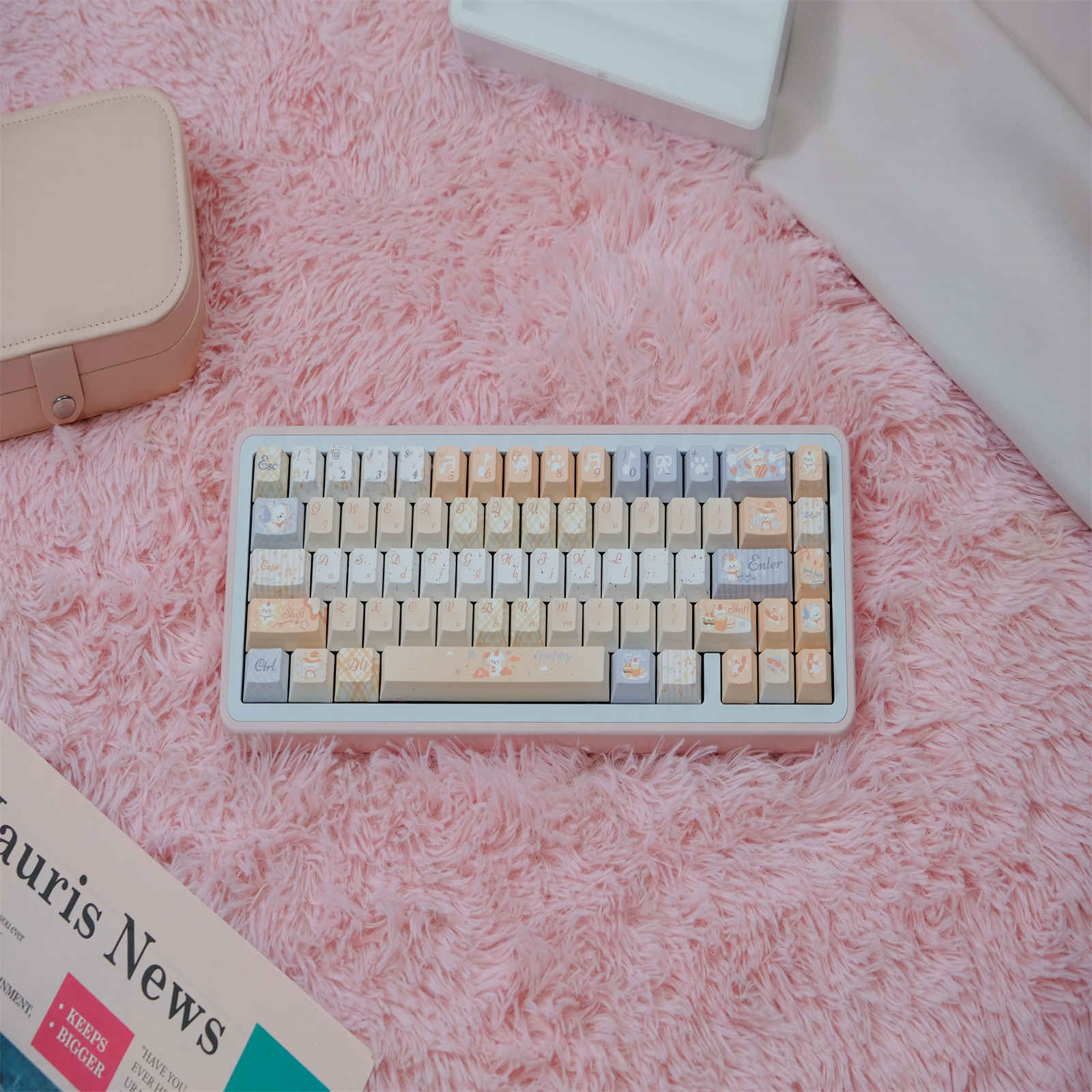 Puppy Beibei Keycaps 150 Keys PBT Material Cherry Profile Keycaps DYE ...