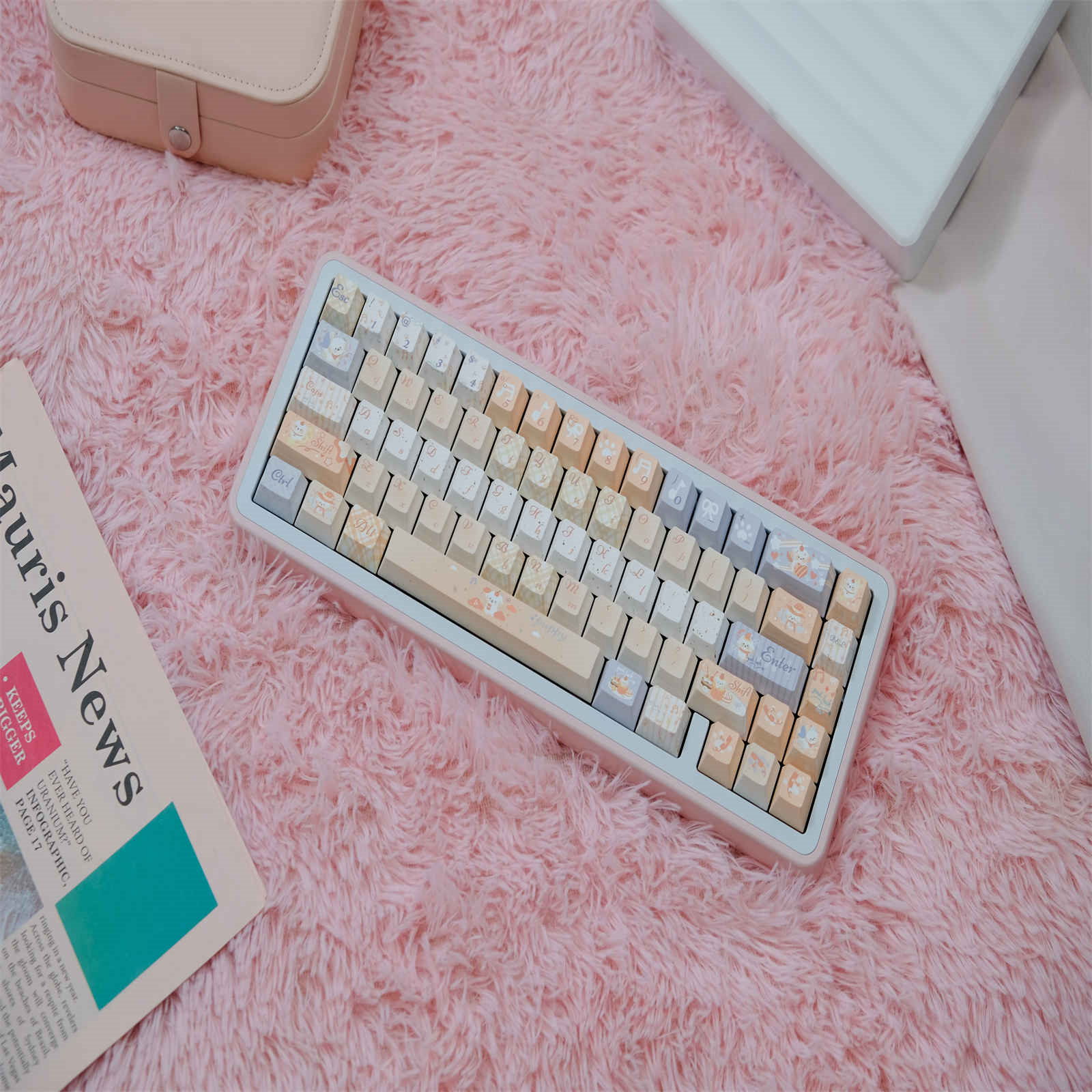 Puppy Beibei Keycaps 150 Keys PBT Material Cherry Profile Keycaps DYE ...