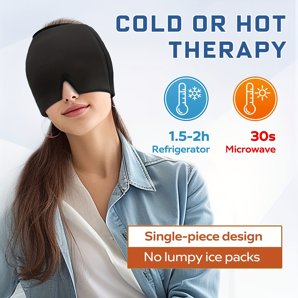 Migraine Relief Hat Headache Hat Gel Hot Cold Therapy Ice Cap For ...