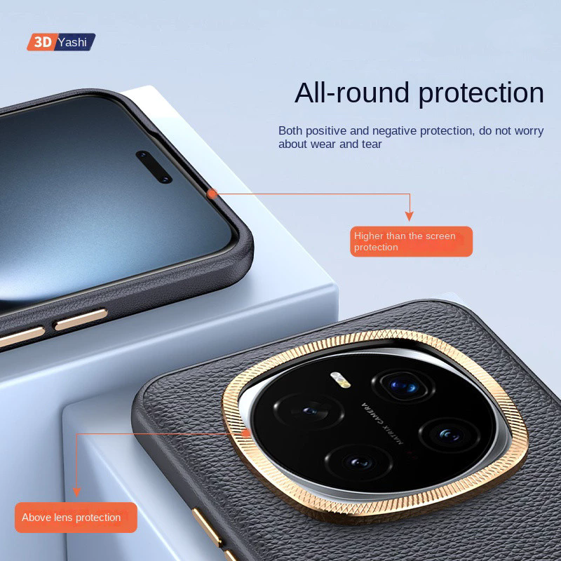 Case for Honor Magic 7 6 x60 Pro x9c Luxury Leather Pattern Metal Camera Lens Protection ...