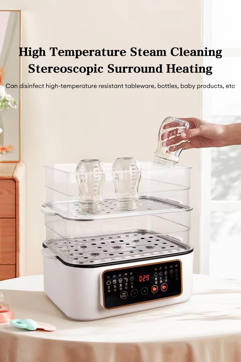 【34L 3-layer】Electric Steamer Multi-functional Stainless Steel Digester ...
