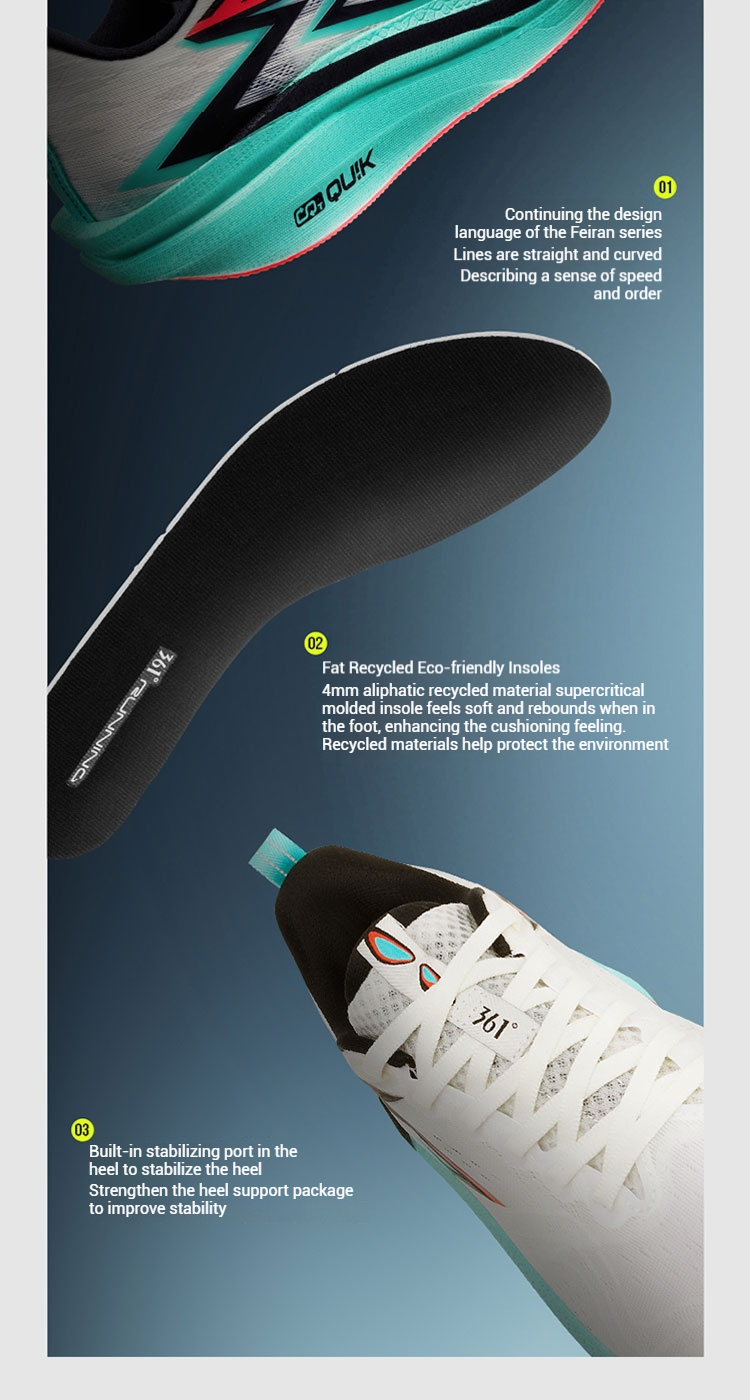 【20KM+】361Degrees Flame 4 Mix Men Running Shoes Breathable Heat-dissipating Comfortable ...