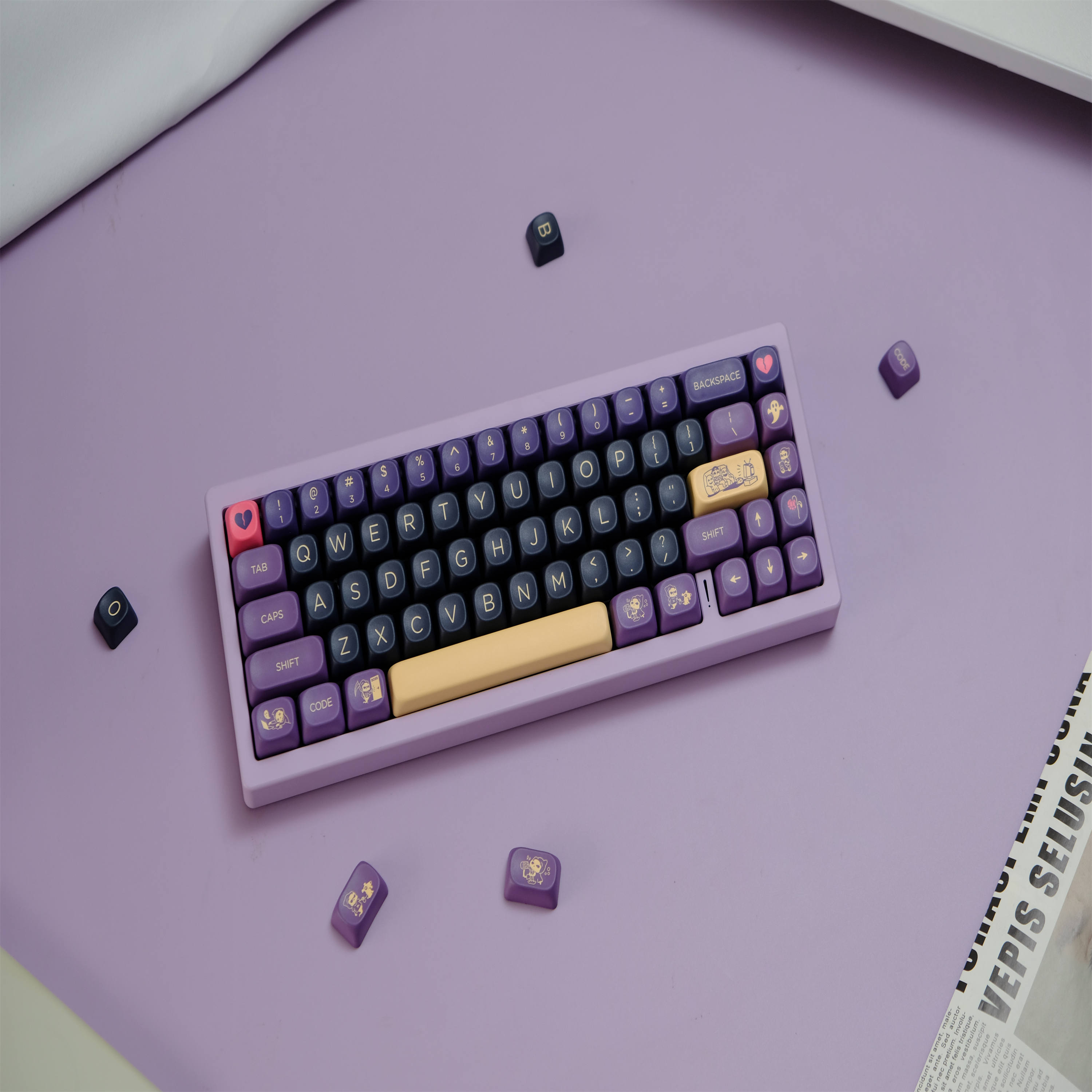 GMK Grim Reaper Keycaps 126 Keys PBT Material MOA Profile Keycaps DYE ...