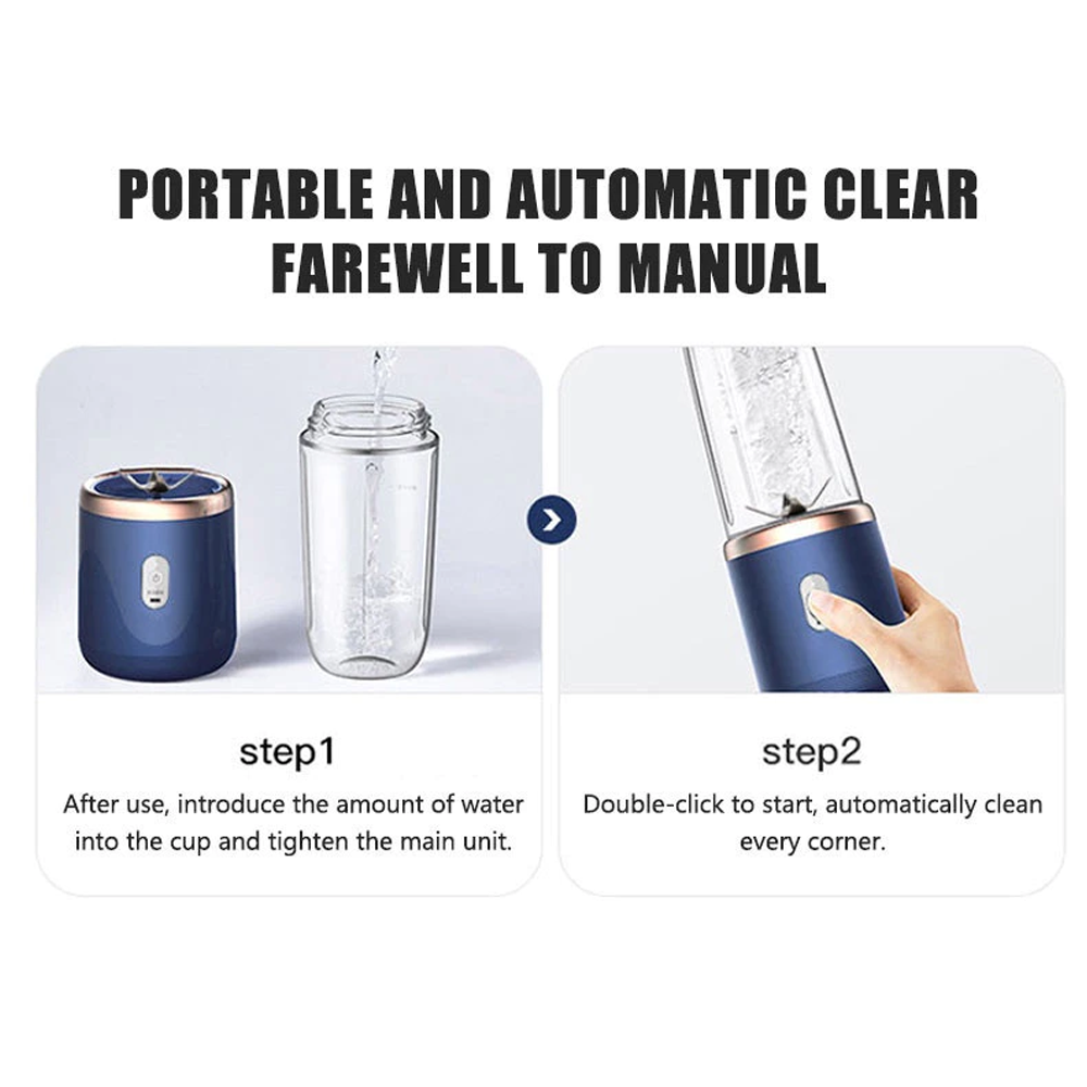 Fast ship Blender Portable Mini Juice Double Cups Portable Usb Juice ...