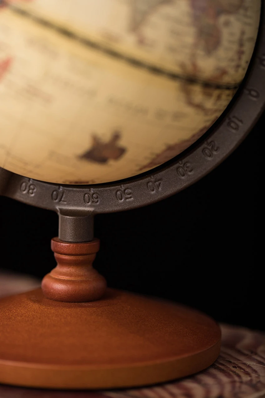 [Warrior2] 22cm World Globe Earth Map In English Retro Wooden Base ...