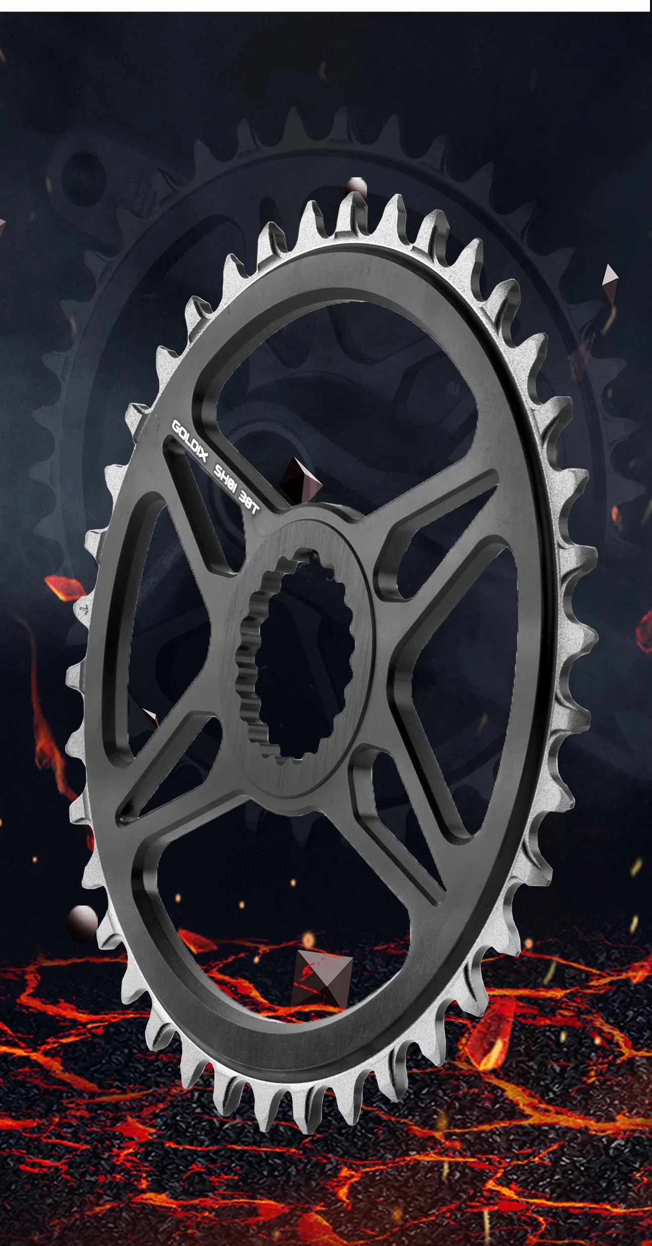 Goldix Narrow Wide Chainring for Shimano DEORE M6100 SLX M7100 XT M8100 ...