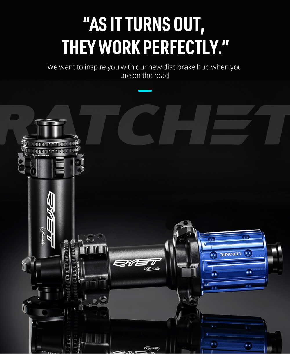 RYET Road Carbon Wheels SuperLight 1180g Disc Brake Ceramic Tubless ...