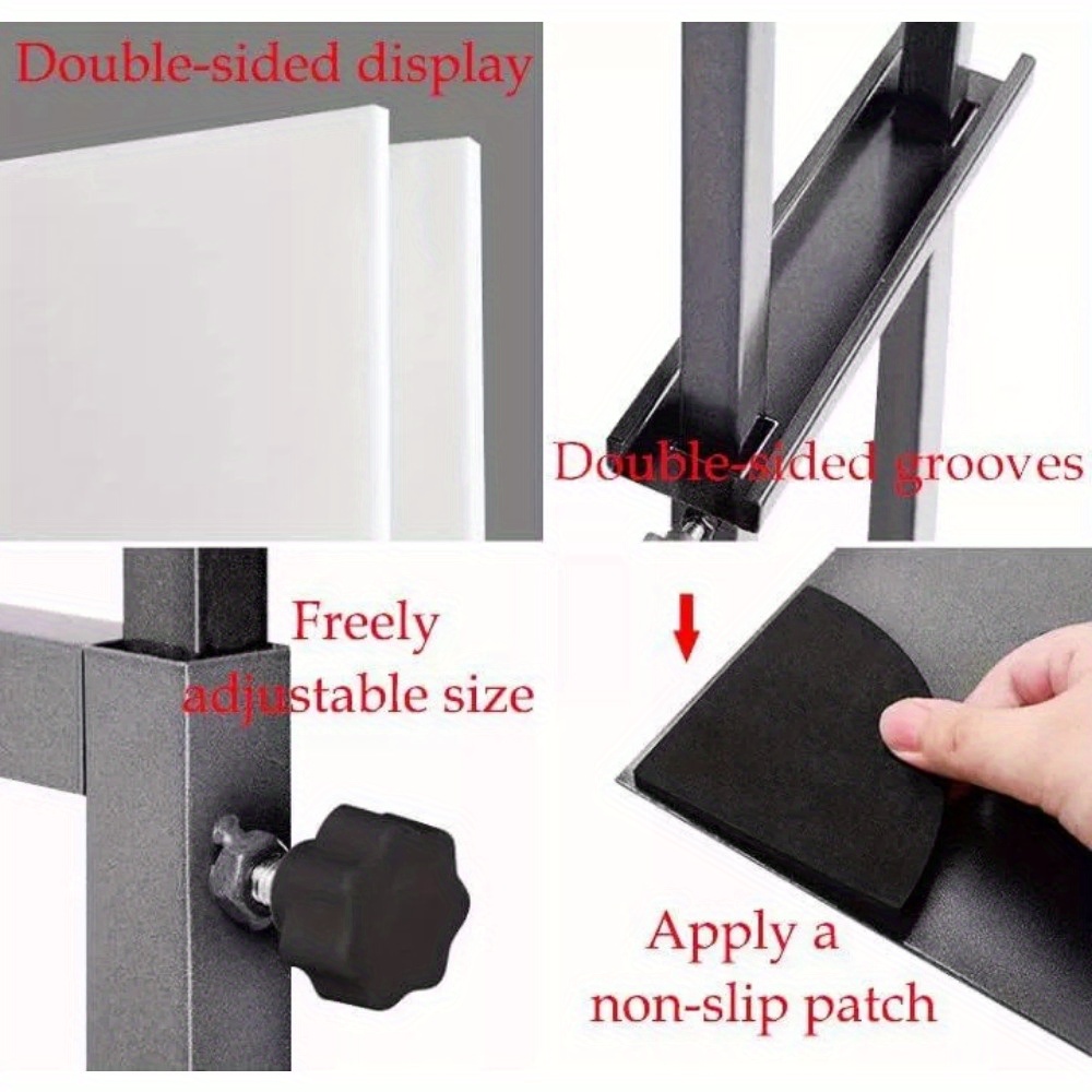 Black lifting floor display stand poster stand vertical adjustable KT ...