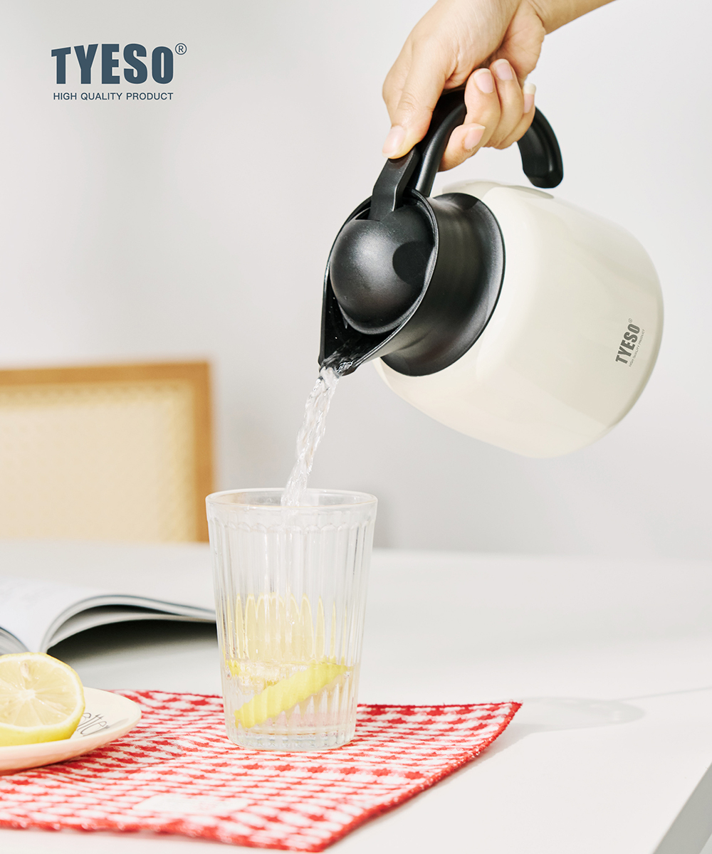 【NEW 2025】Tyeso Vacuum Tea Pot With Filter Stainless Steel Portable ...