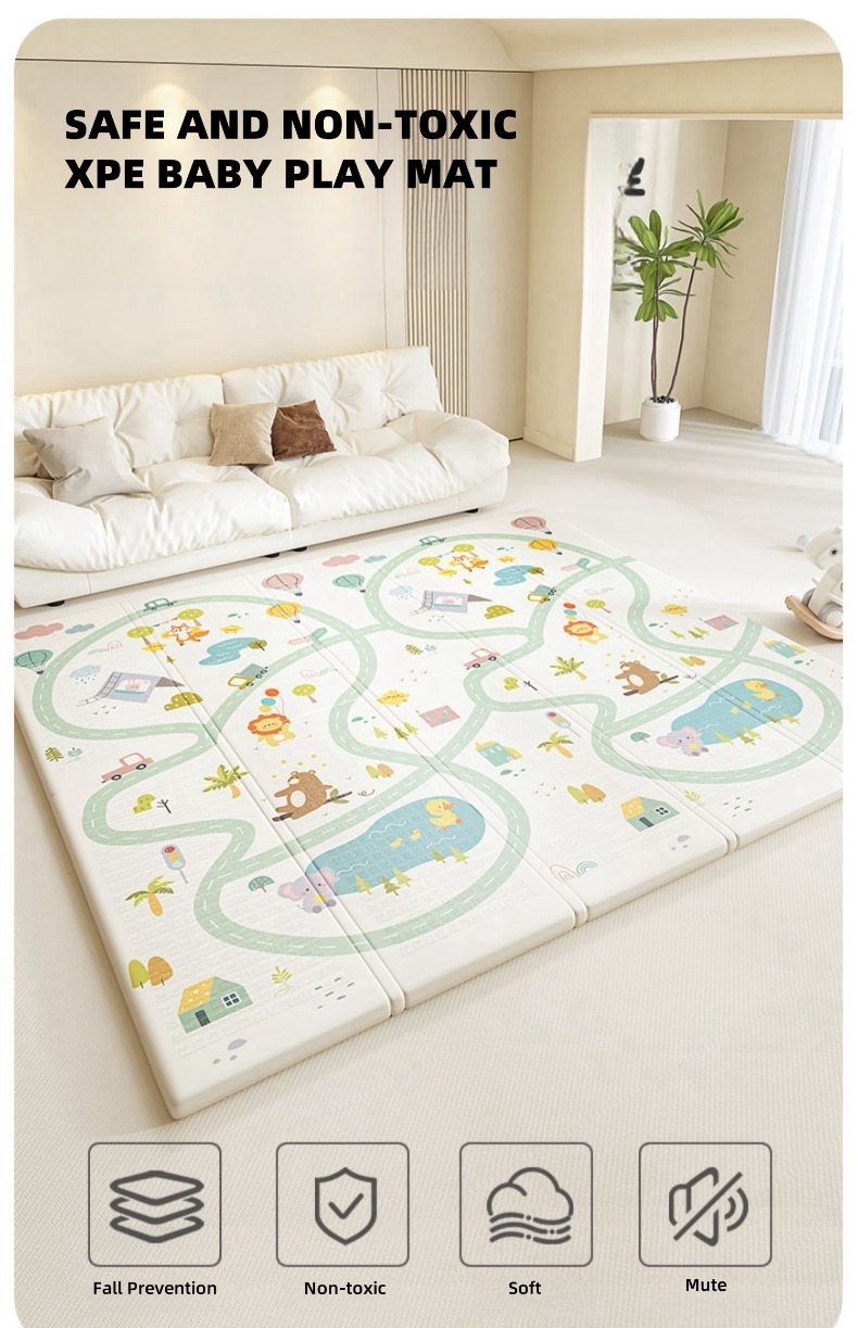 Foldable XPE Baby Play Mat 2cm Thick Waterproof Playmat for Babies and ...