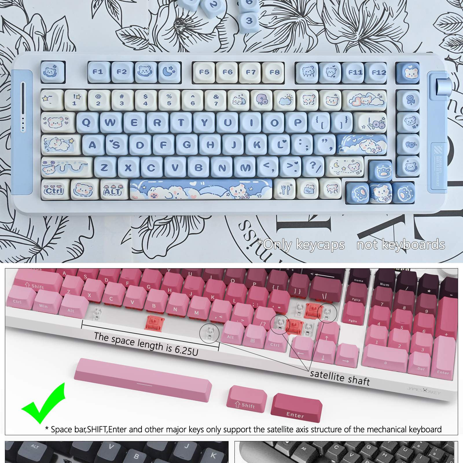 MOA Profile Theme Keycaps PBT DIY Custom for130/132/141/142 Mechanical ...