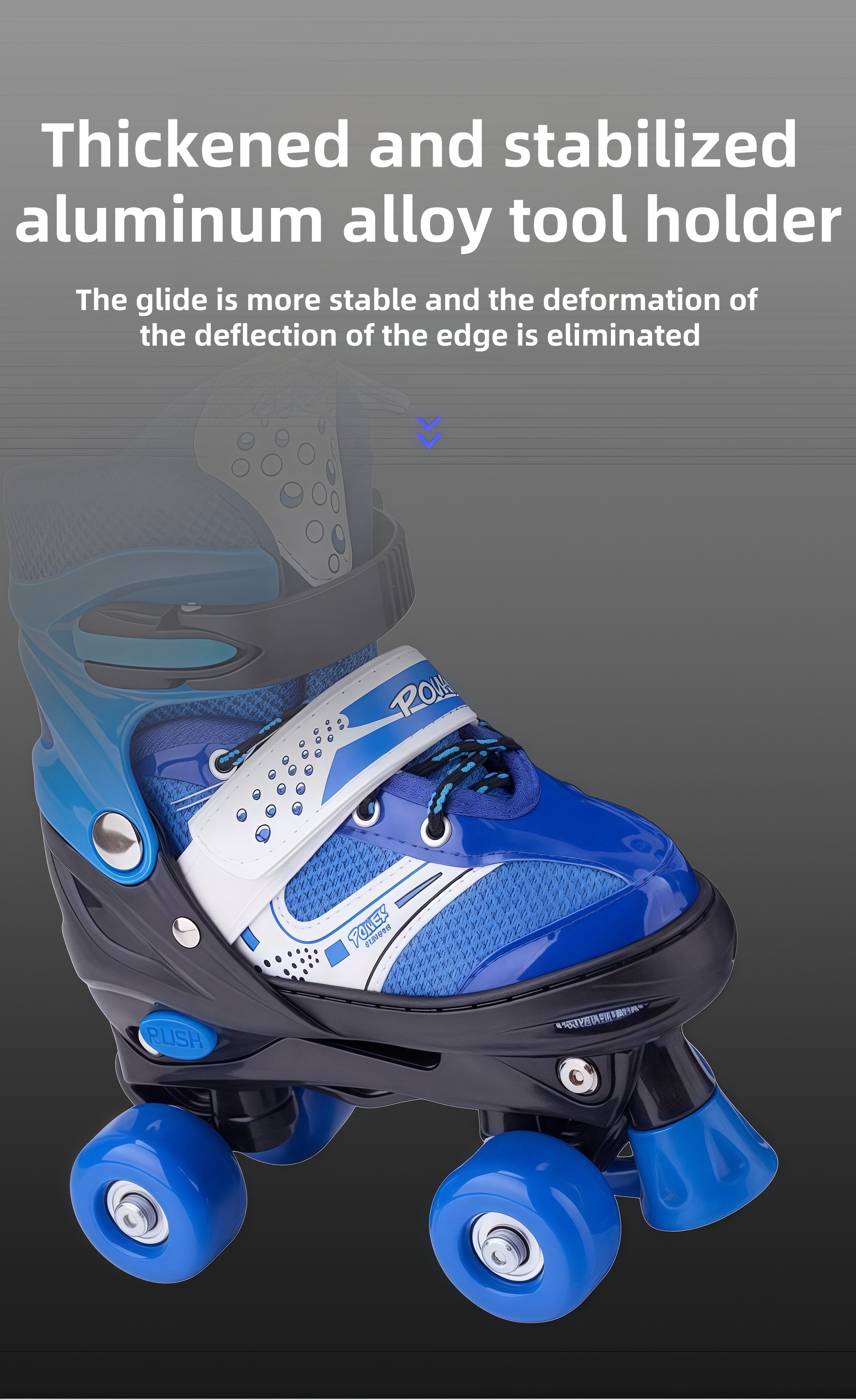 Free Bag Kasut Roda Kanak Double Row Skate Roller Shoe Adjustable ...