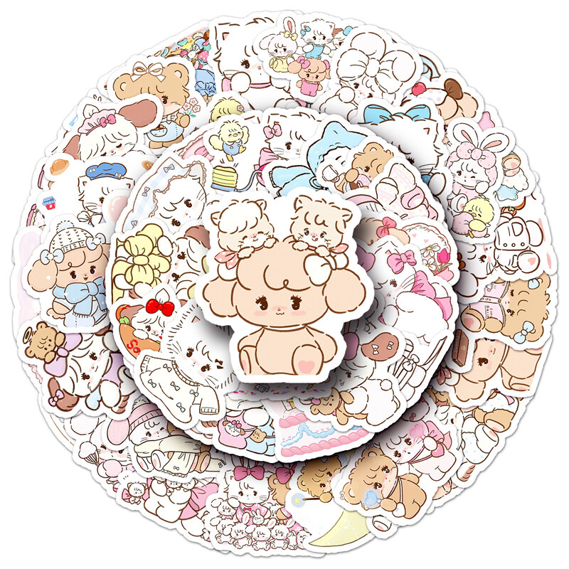 56pcs Japan Cute Mikko Sticker DIY Guitar Suitcase Skateboard Laptop ...