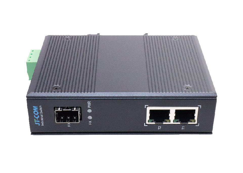 JT-COM Industrial Grade 1000Mbps Gigabit 1 SFP 2 RJ45 Switch | Network ...