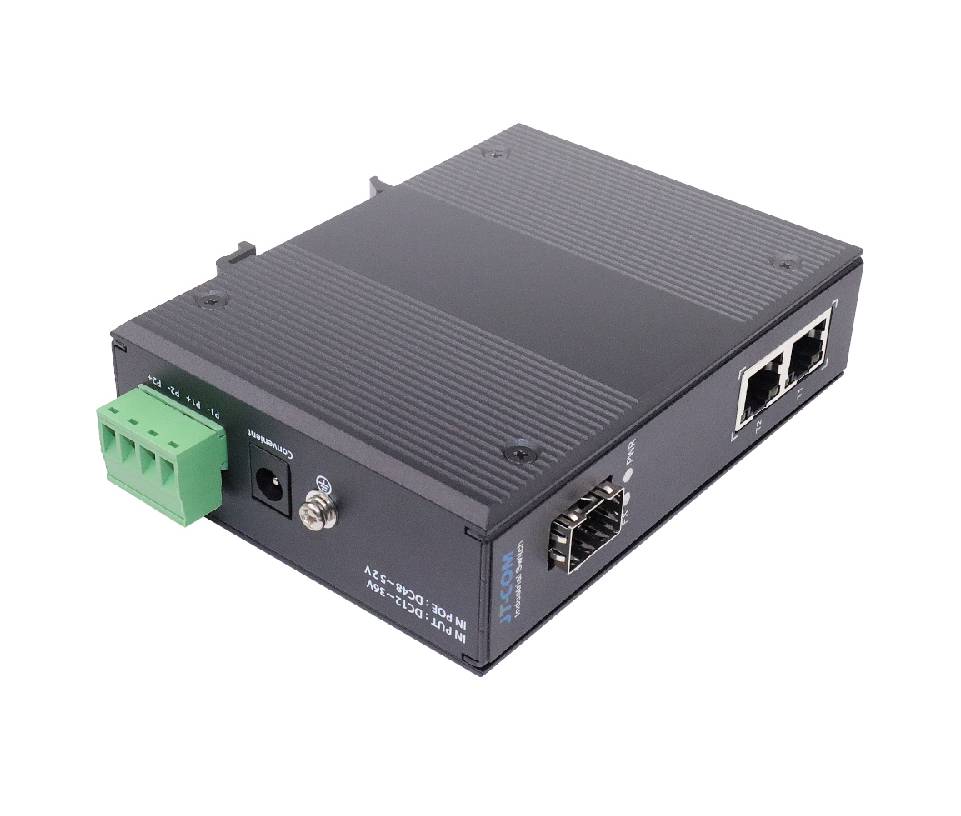 JT-COM Industrial Grade 1000Mbps Gigabit 1 SFP 2 RJ45 Switch | Network ...