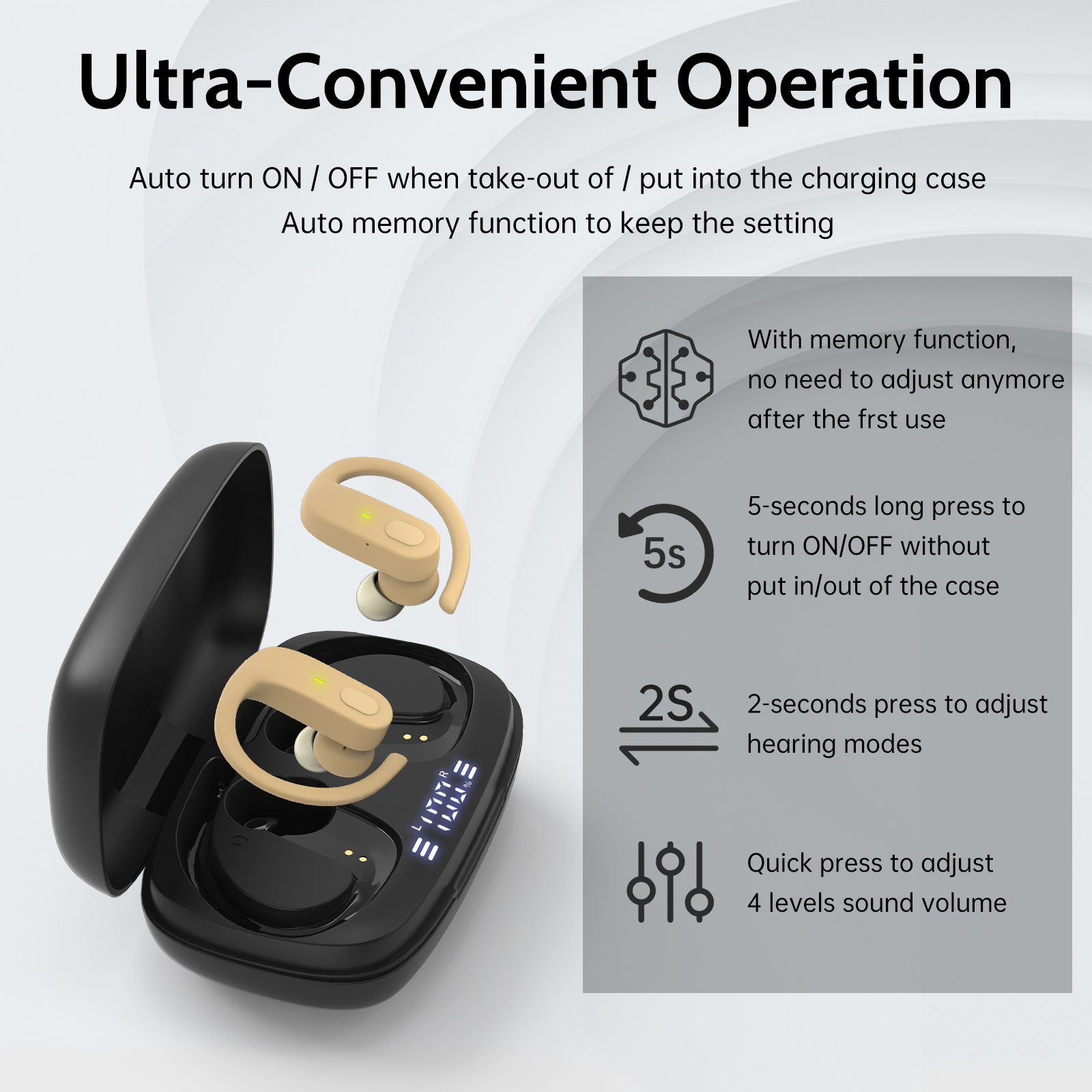 Rechargeable Digital Hearing Aid Itc Ite Invisible Deaf-Aid For Seniors ...