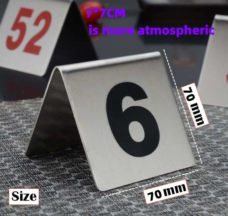Stainless Steel 7cmx7cm Table Top Number V Stand Two Sides / Table ...