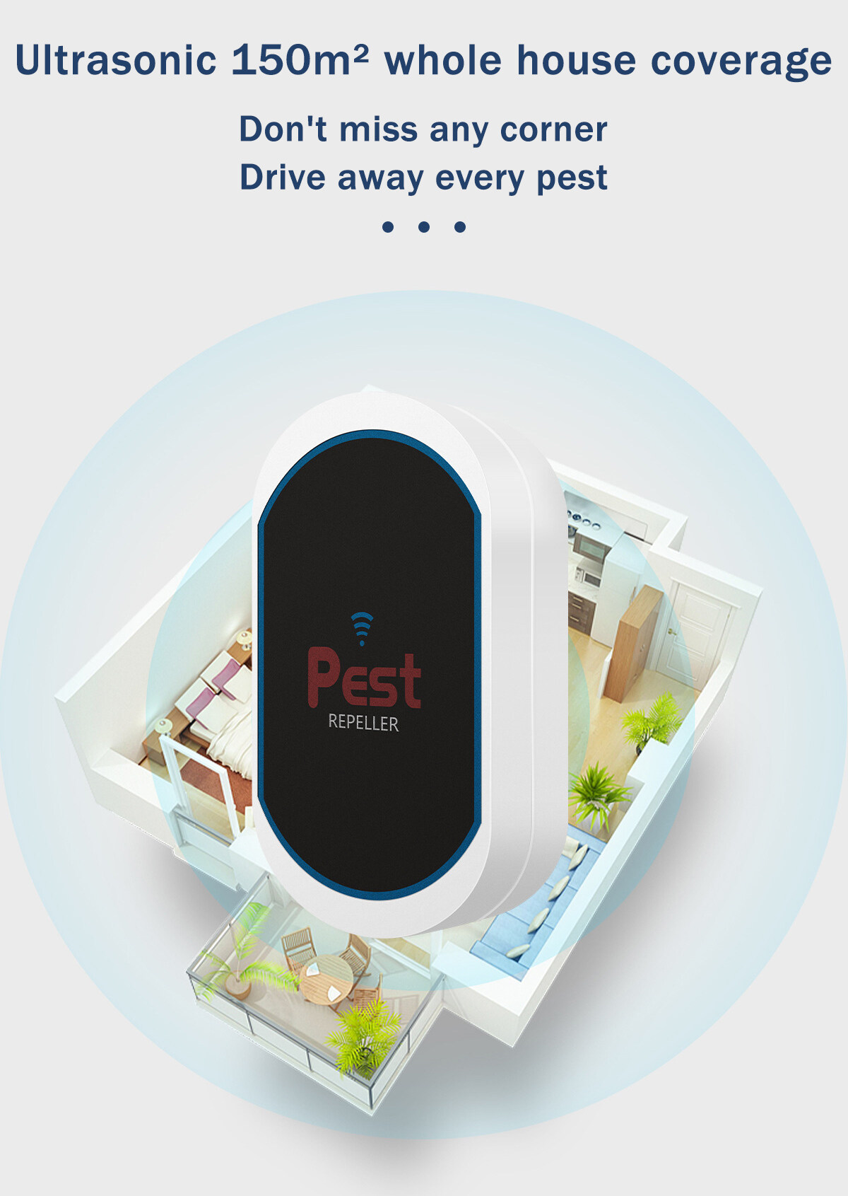 100 years without lizards/cicak lizard repellent ultrasonic pest ...