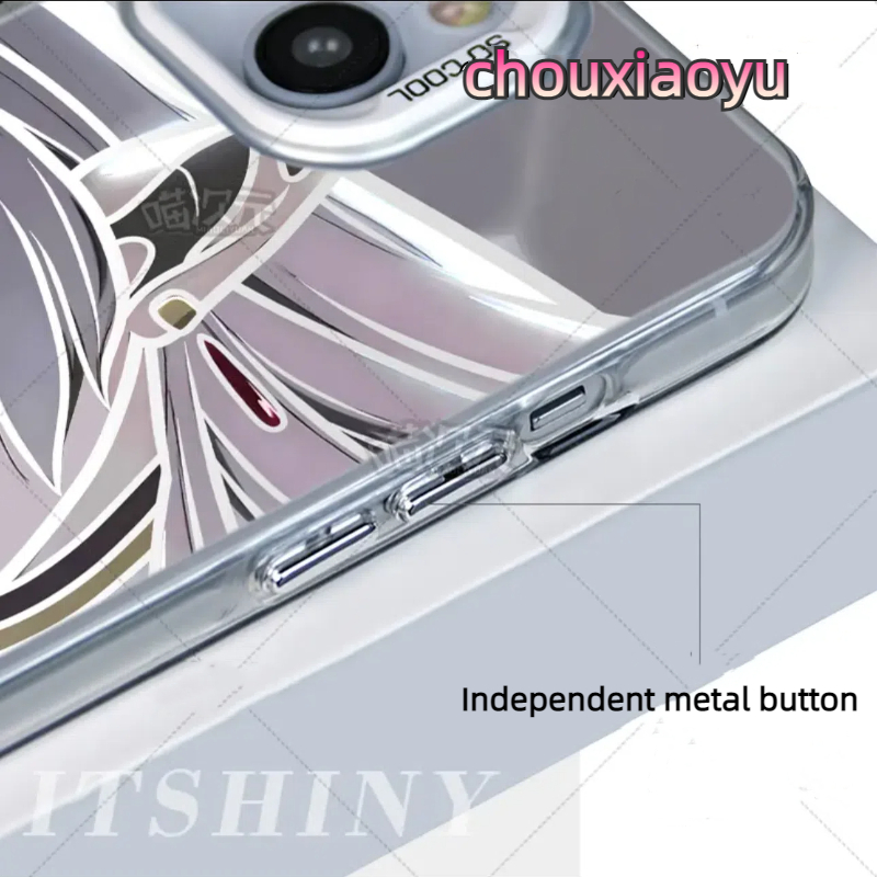Anime Contempt Fried Matte Color Silver Suitable for iPhone 16 Pro Max ...