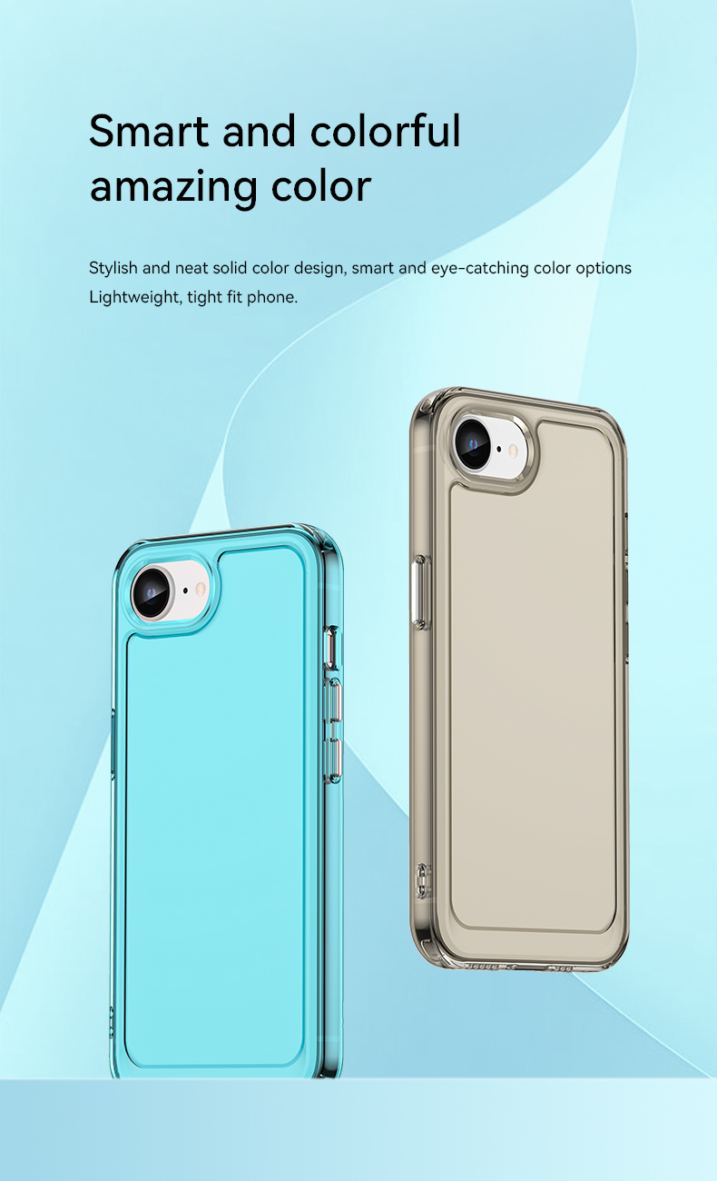 for iPhone SE4 16E Case Transparent TPU Anti-Scratch PhoneCase Shock ...